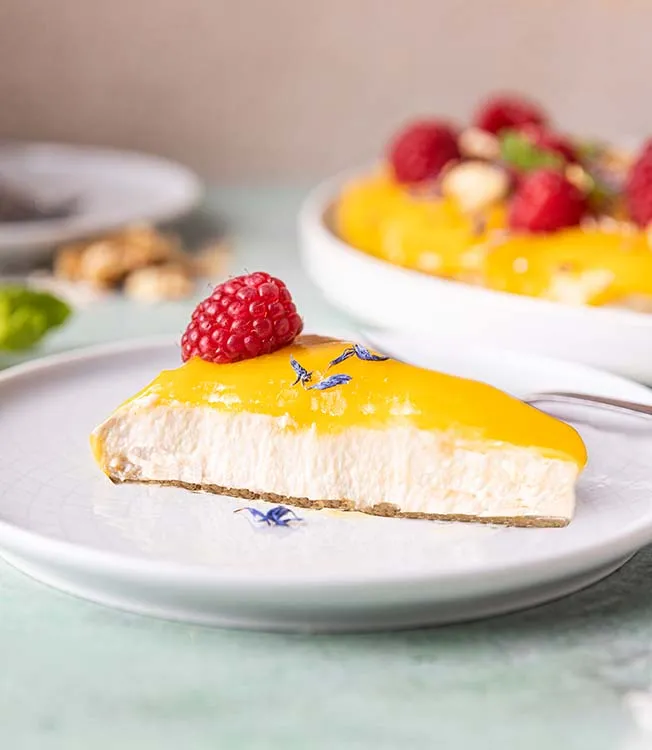 Tofu-cheesecake med mangomousse | Recept | Kikkoman