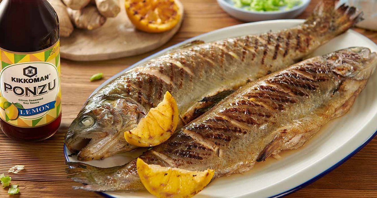 Hel öring med Ponzu och smak av citron | Kikkoman